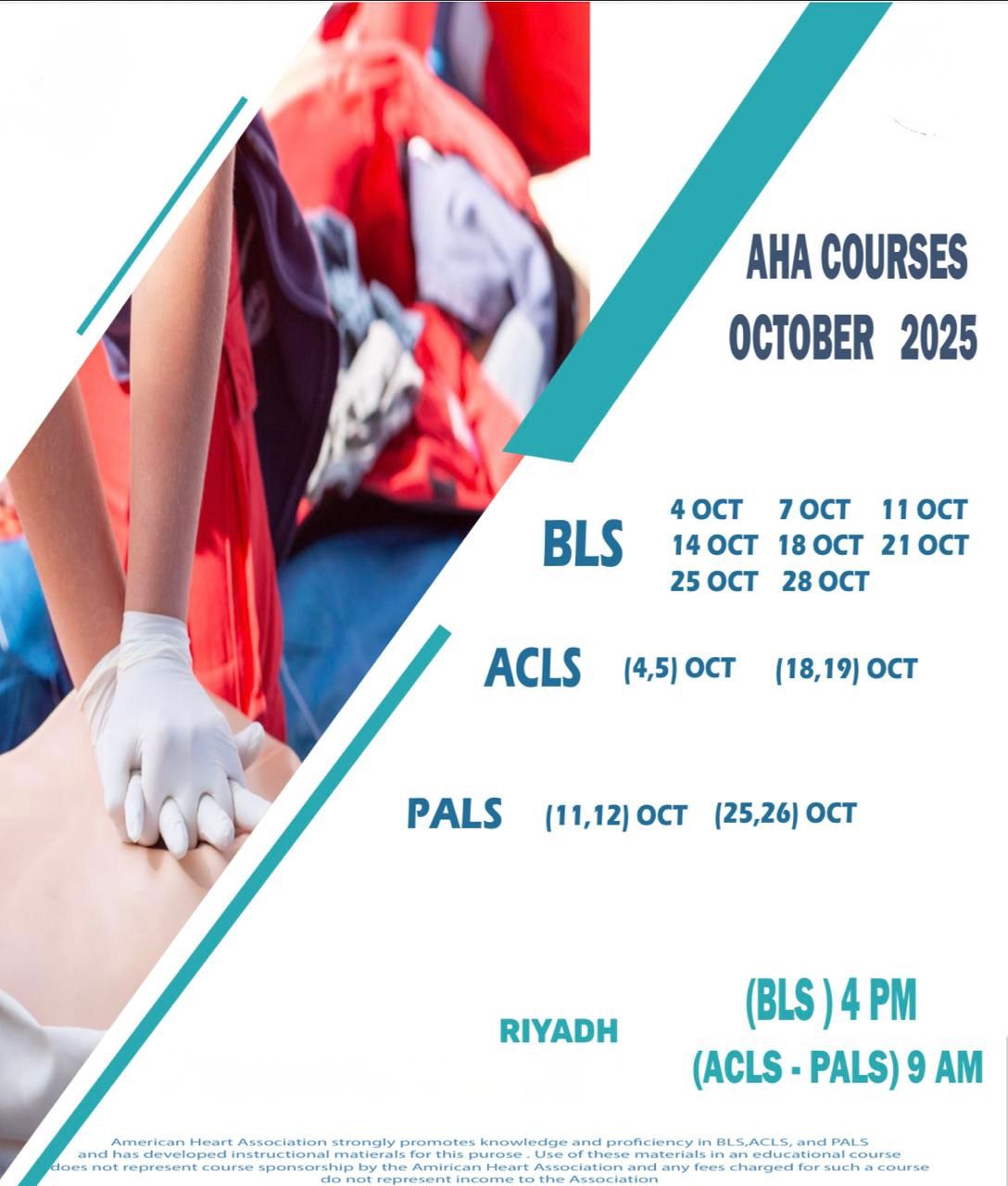 CPD :: CUSTOMIZING COURSE :: AHA COURSES OCTOBER 2025